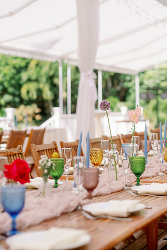 Gem Multicolor Carousel Goblets - Loulu Palm Event Equipment Rental