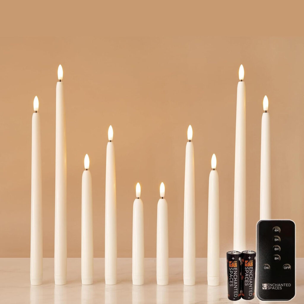 LED Taper Candles, Assorted heights & wick styles - Loulu Palm Event ...
